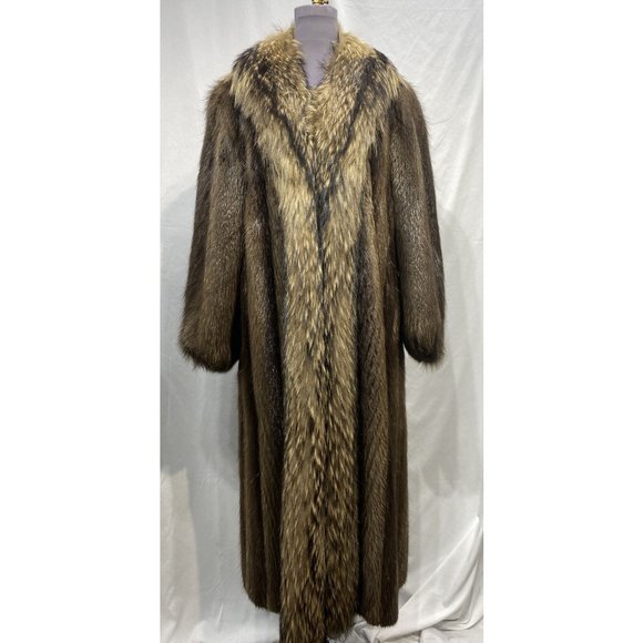 Beaver | Jackets & Coats | Long Hair Beaver Coat W Fin Raccon Tux 3421 ...